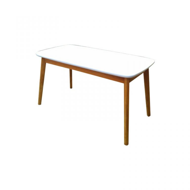 Modern White Top Table - Wooden Works Jepara - Modern Furniture